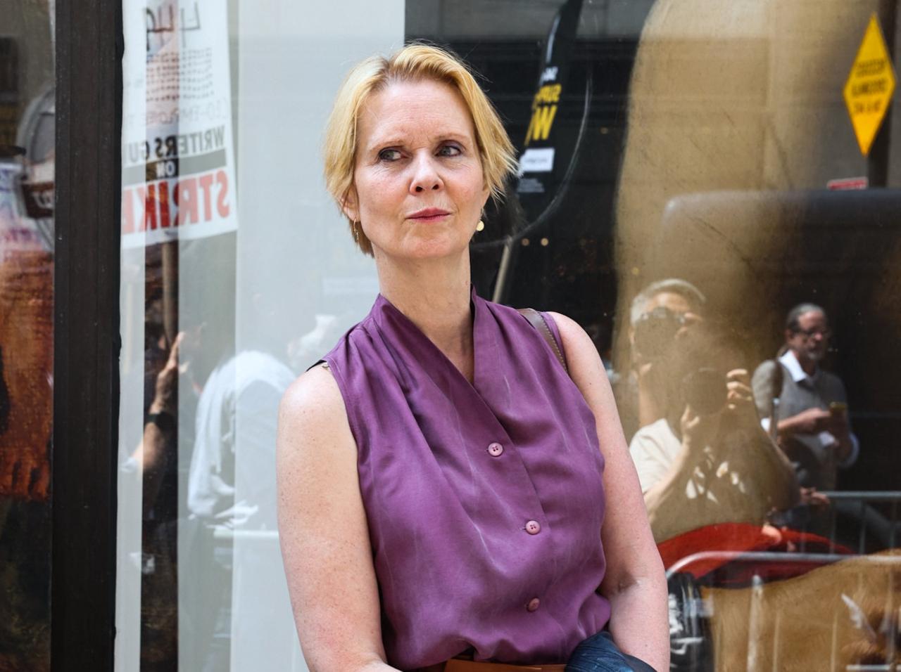 Cynthia Nixon 'Worried' About Fans' Reaction To Kim Cattrall's Cameo