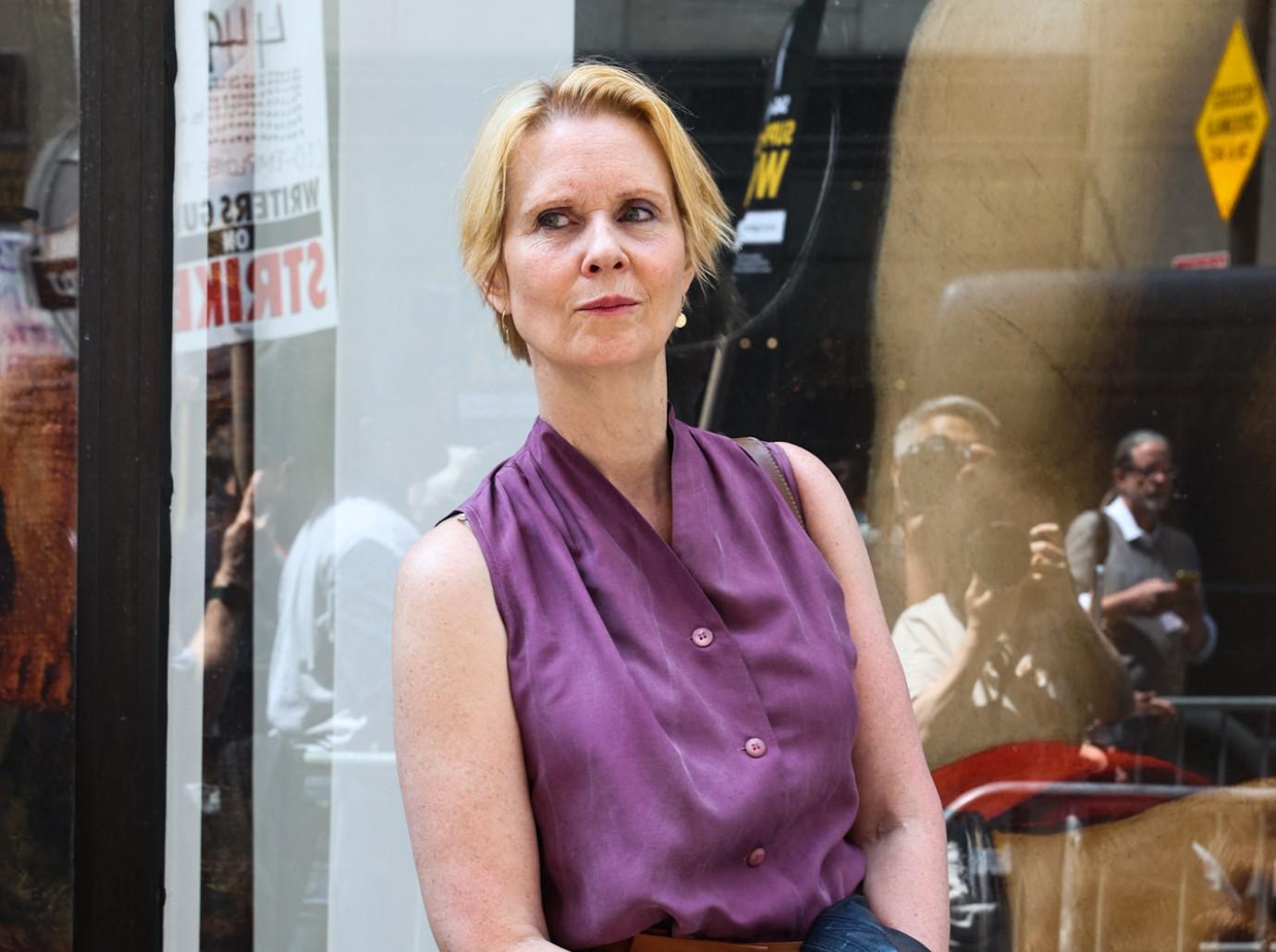 Cynthia Nixon 'Worried' About Fans' Reaction To Kim Cattrall's Cameo