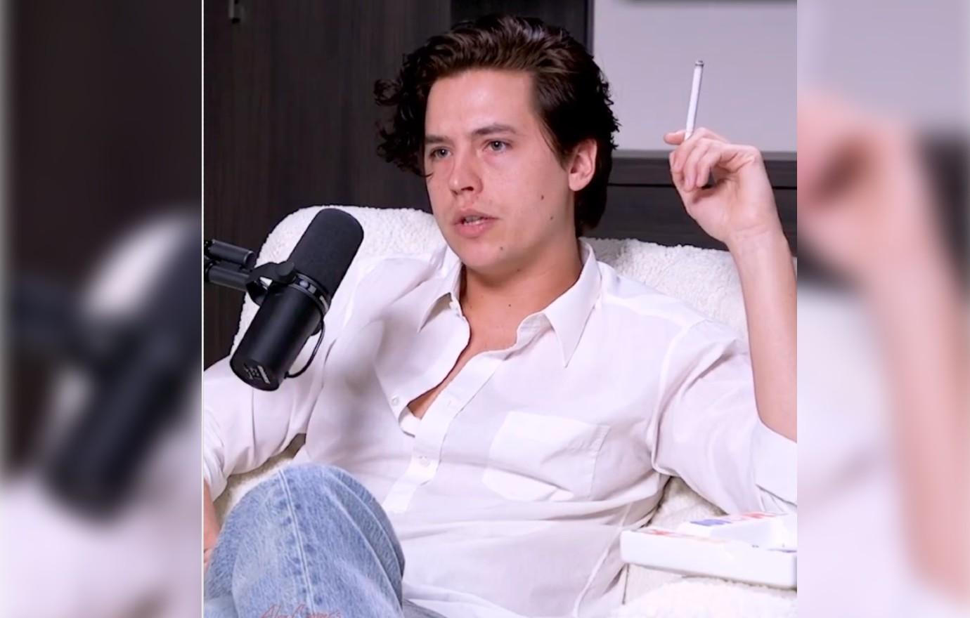 Cole Sprouse Trolled For Smoking Inside During Podcast Interview
