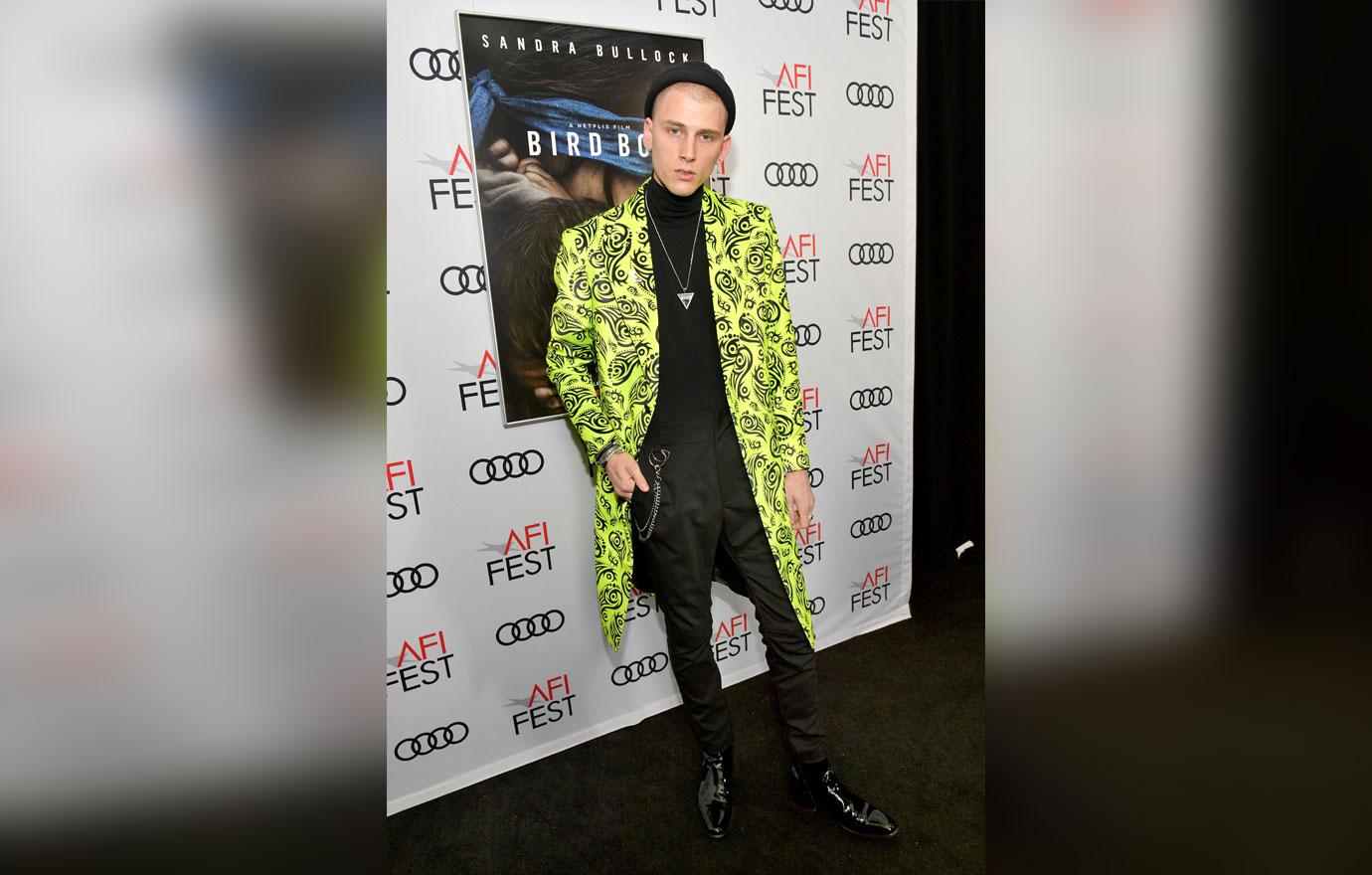 PICS Machine Gun Kelly Dons Colorful Jacket To 'Bird Box' Premiere