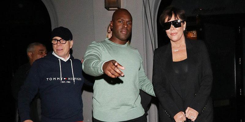 Kris Jenner Dines With Boyfriend Corey Gamble & Tommy Hilfiger