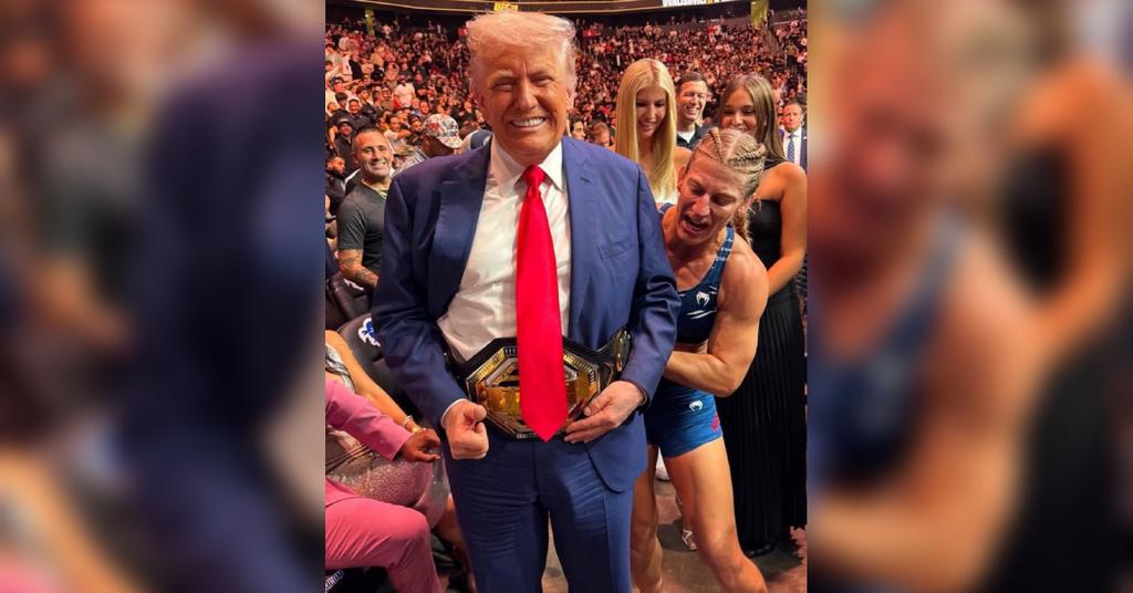 Is Donald Trump Wearing A Catheter? Or Did His Bulge Show At UFC Fight