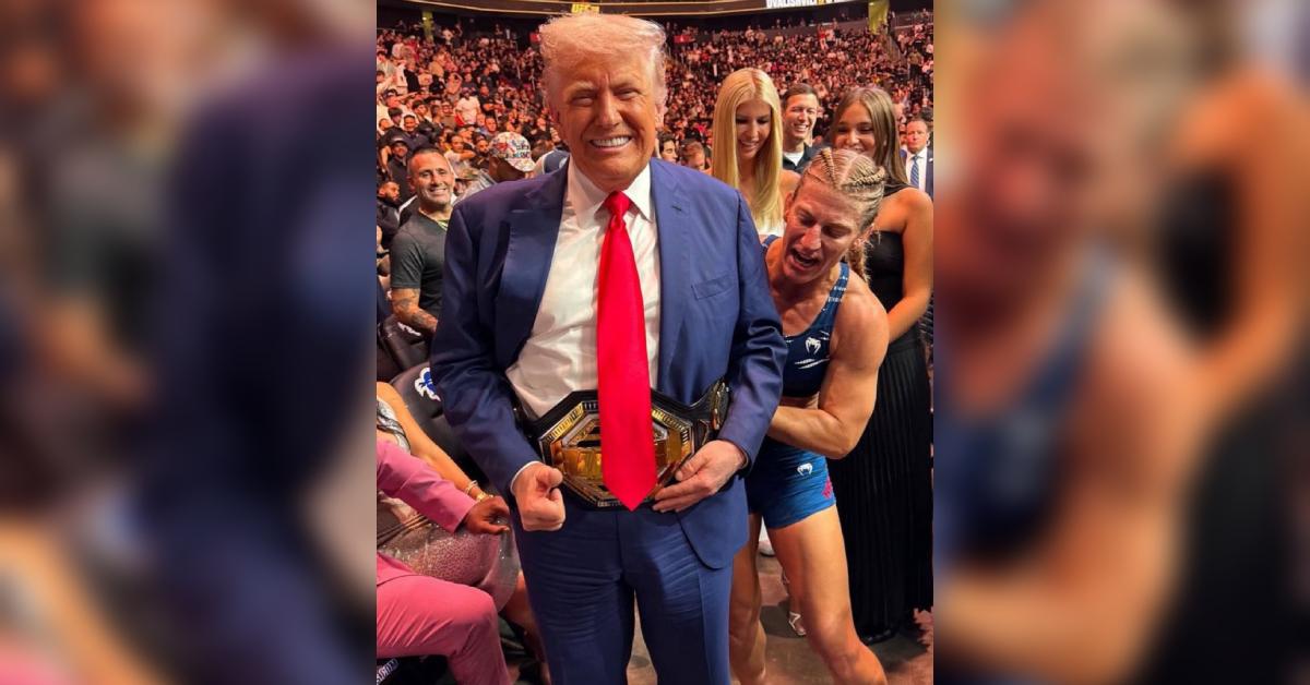 Is Donald Trump Wearing A Catheter? Or Did His Bulge Show At UFC Fight