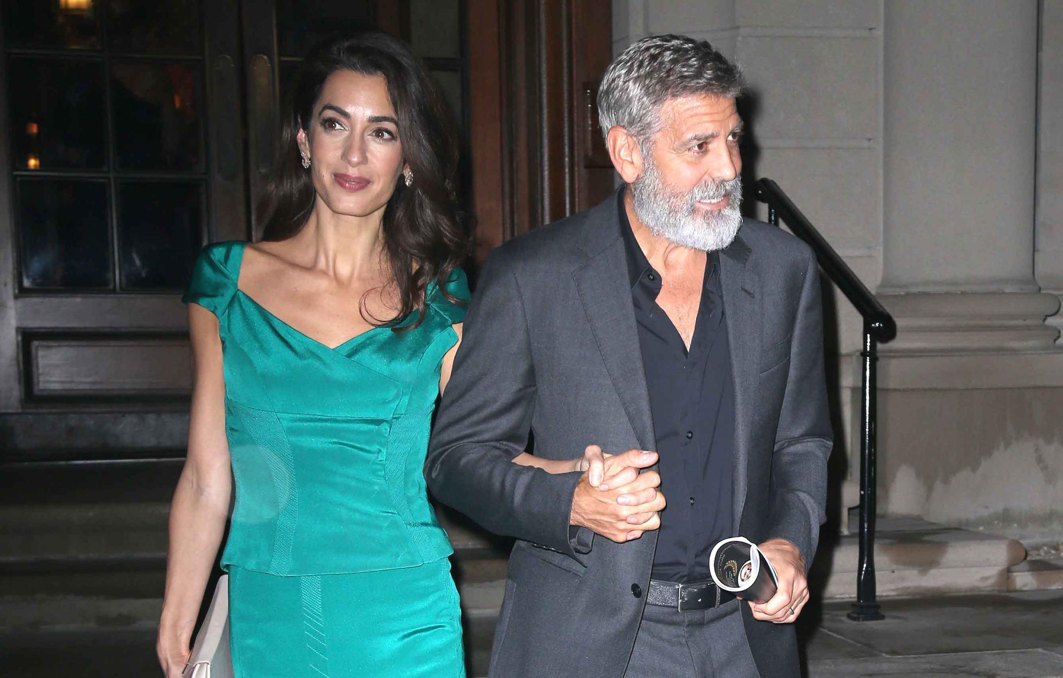 George Clooney Coordinates With Amal Clooney In Los Angeles
