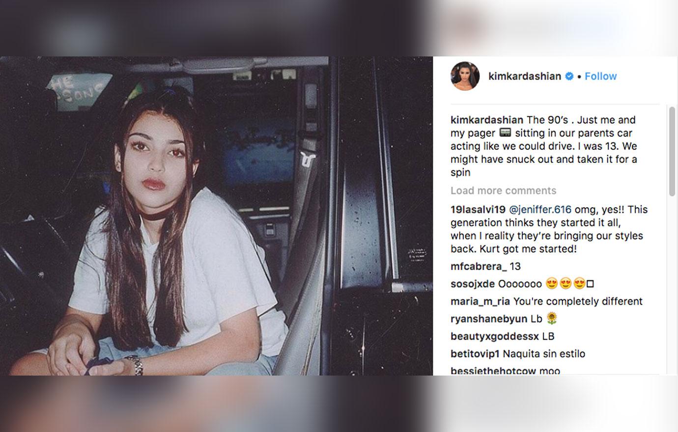 Kim Kardashian Appears Unrecognizable In Goth-Looking Throwback Pic