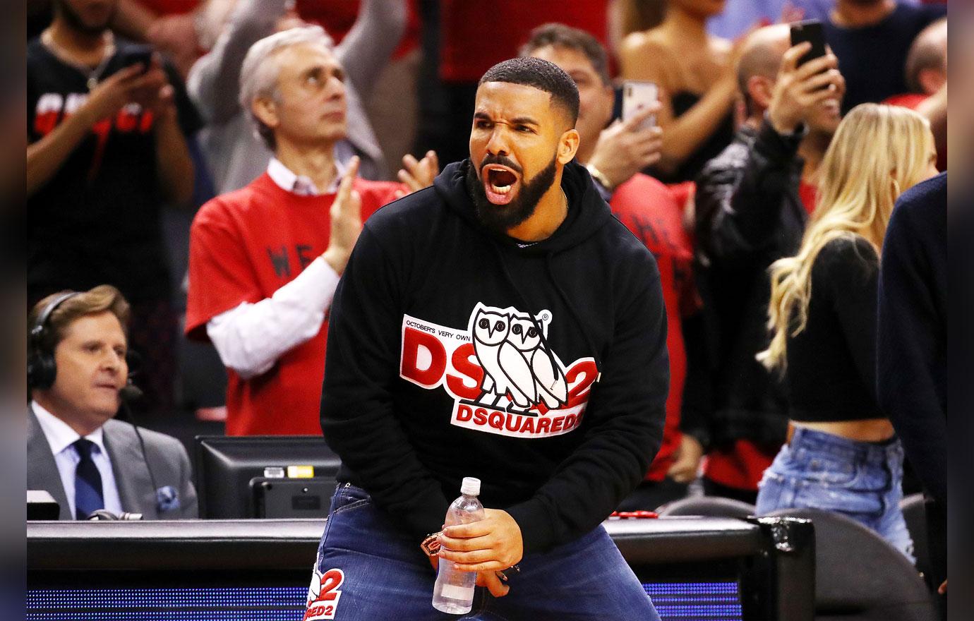 Drake Loses It At The Toronto Raptors Game Ahead Of Teams Win