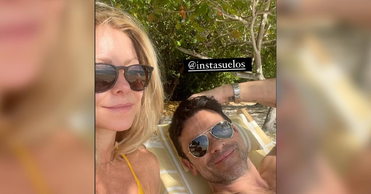 Kelly Ripa, Mark Consuelos Relax On The Beach Before Cohosting 'Live!'