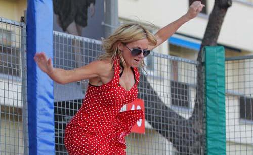 Geri Halliwell Bounces Off Stress with Bluebell in Monaco
