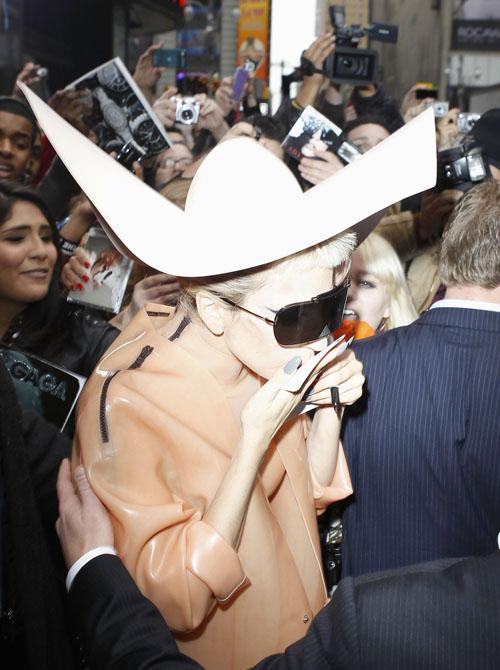 Lady Gaga Looking Rocking The Latex Look In NYC