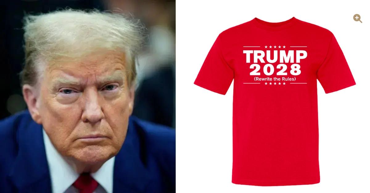 Donald Trump Selling 'Trump 2028: Rewrite The Rules' Merchandise