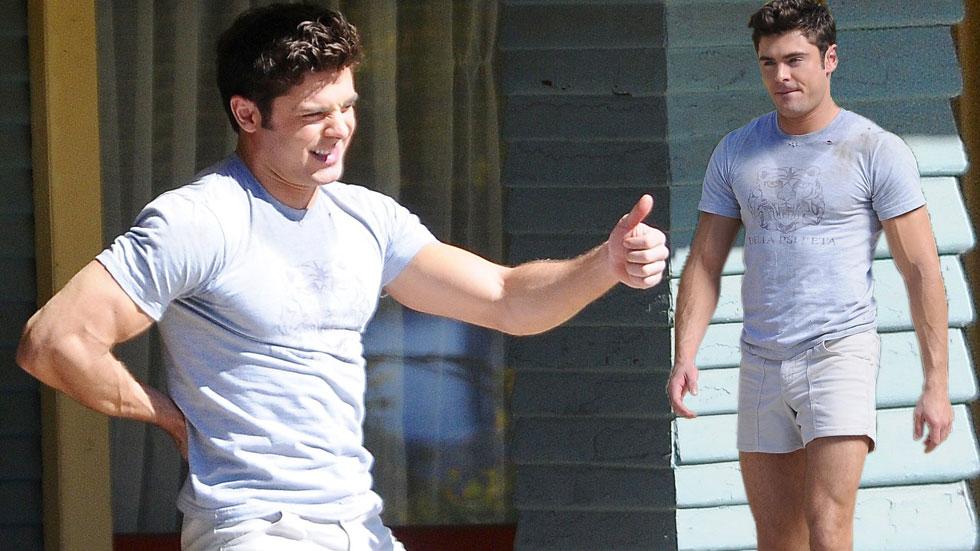 Tight And Toned! Zac Efron Wears Clingy Short-Shorts On Movie Set