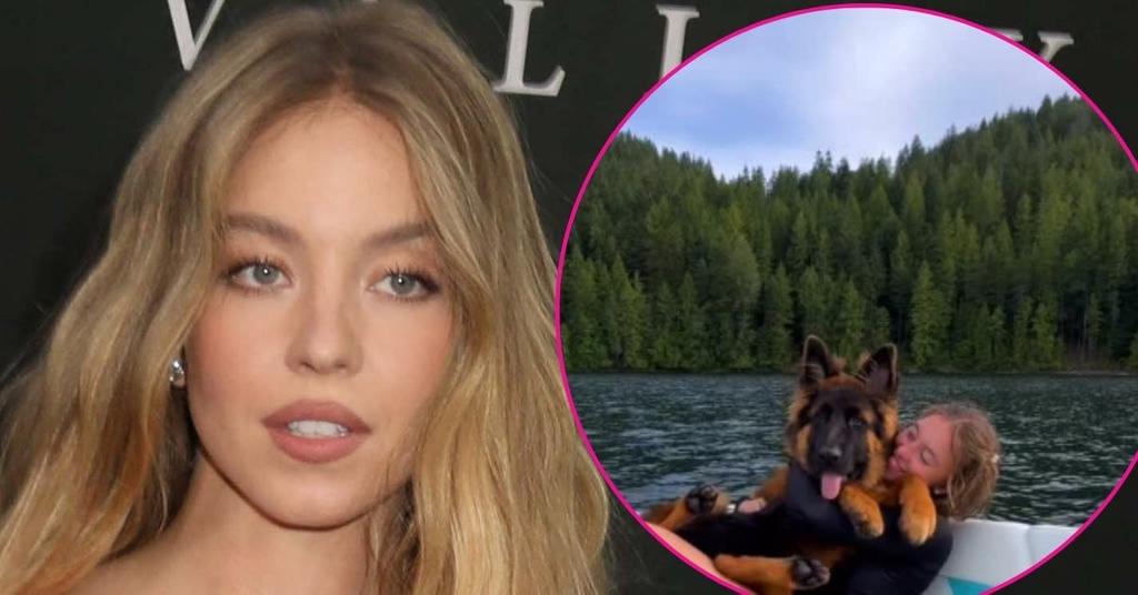 Sydney Sweeney Flaunts Her Long Legs As She Cuddles Up To Her Dog