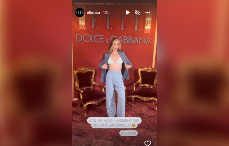Scout Willis Wears Bikini Top Blazer And High Waisted Pants To Event