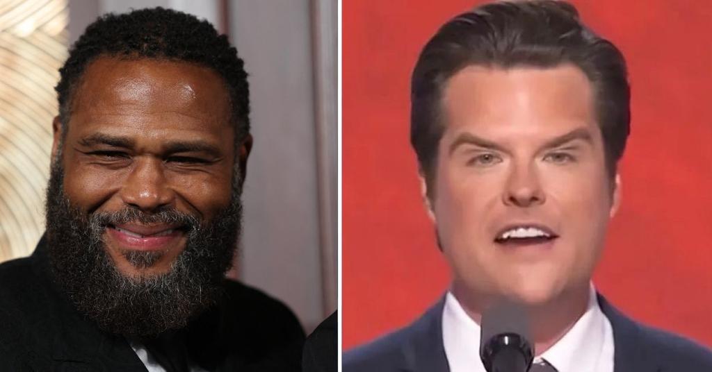 Anthony Anderson Roasts Congressman Matt Gaetz For New 'Young' Look