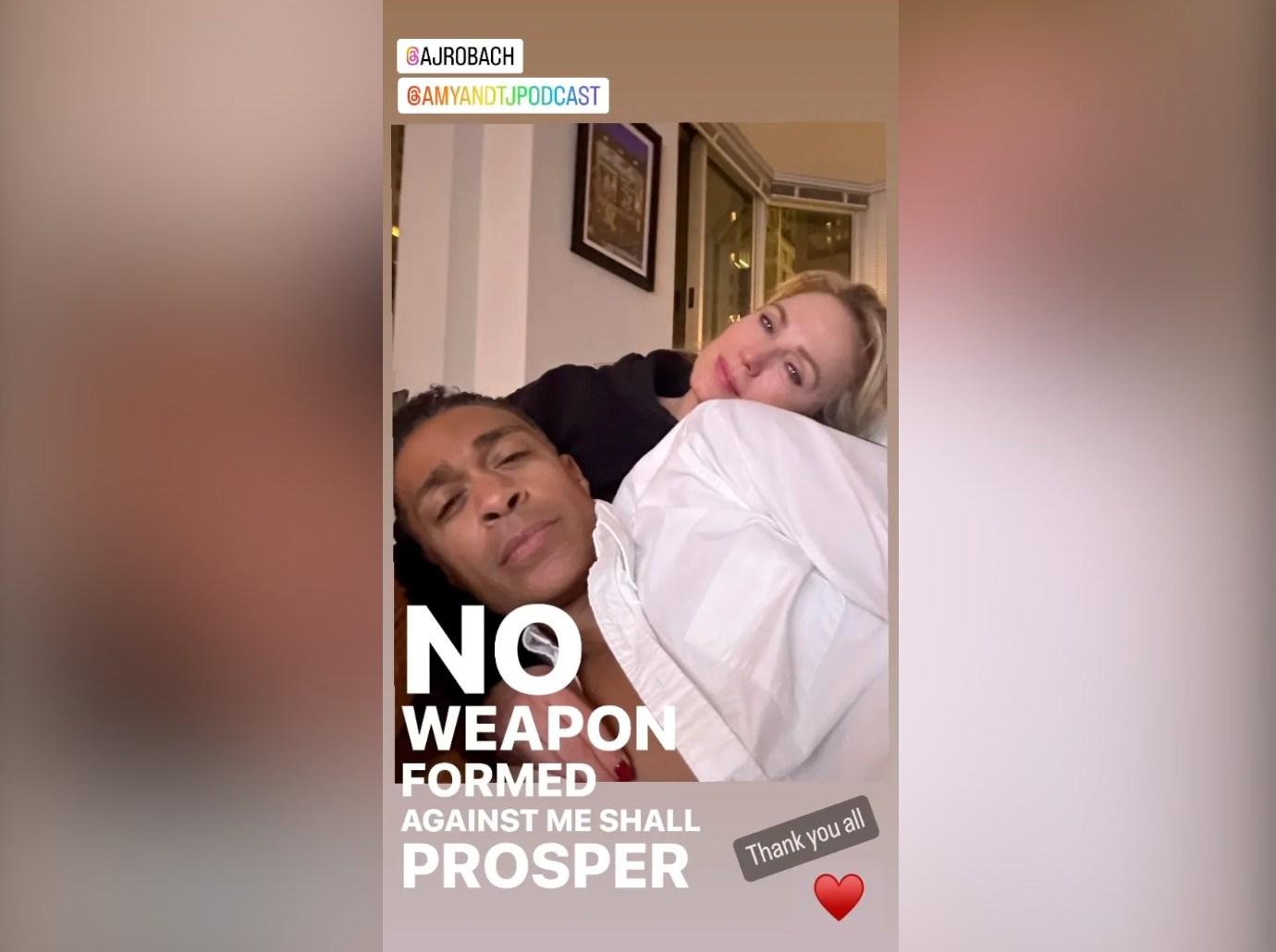 Amy Robach & T.J. Holmes Post Cryptic Quote After Exes' Romance Reveal