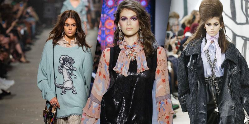 Model Kaia Gerber's Best Runway Fashion Moments