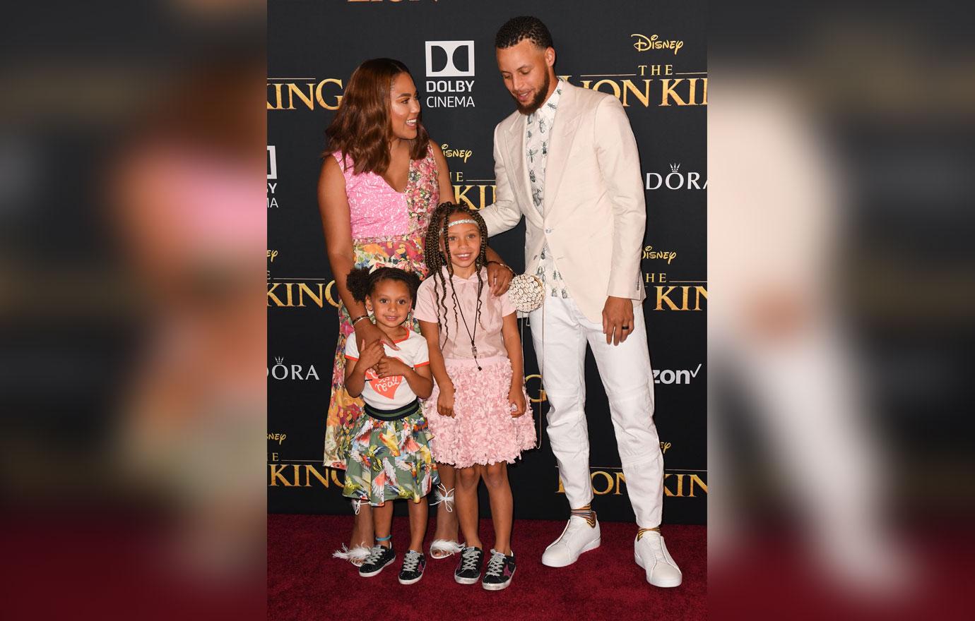 Ayesha & Steph Curry Bring Daughters To ‘The Lion King’ World Premiere