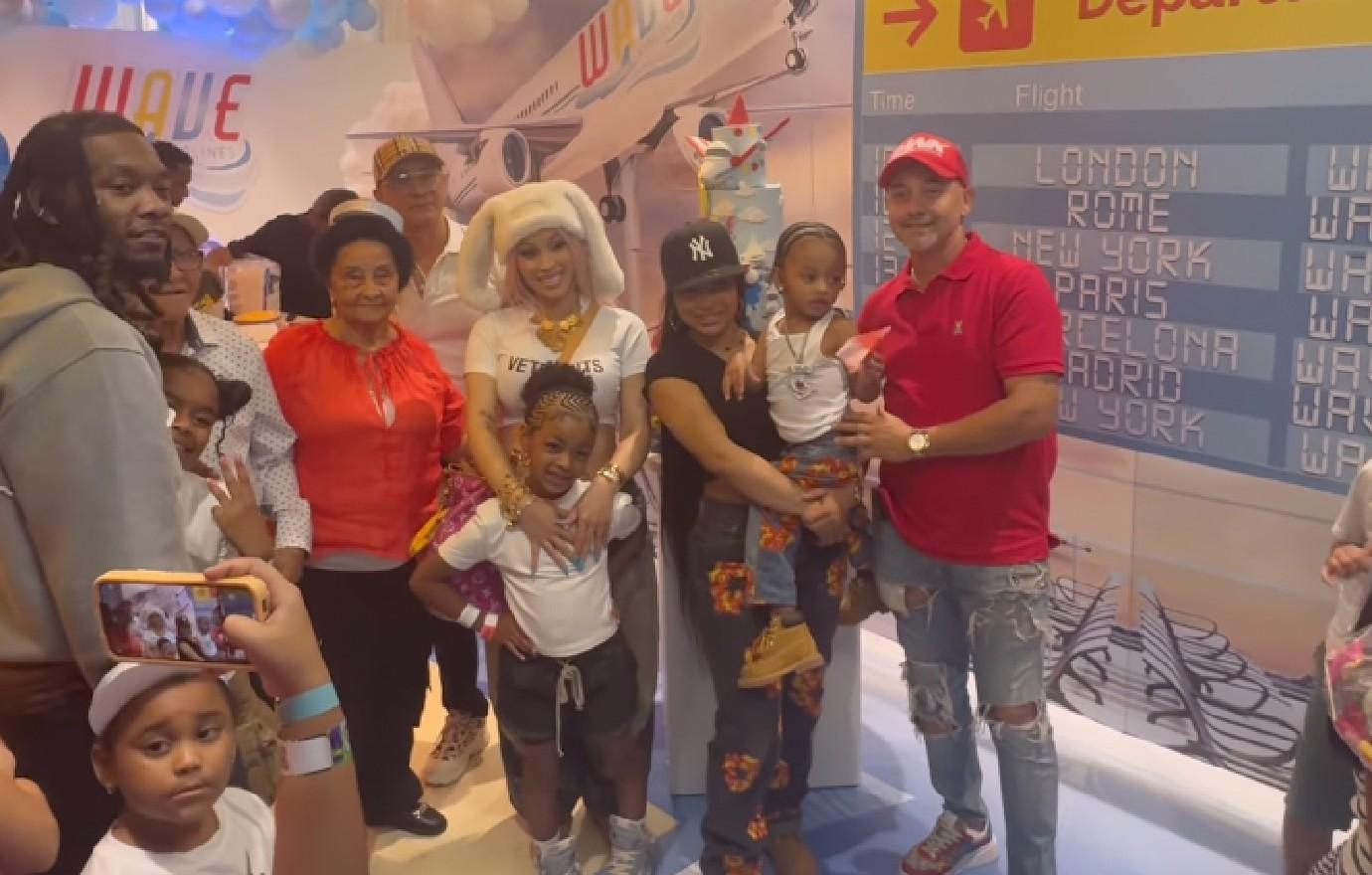 Pregnant Cardi B & Ex Offset Reunite For Son Wave's Third Birthday