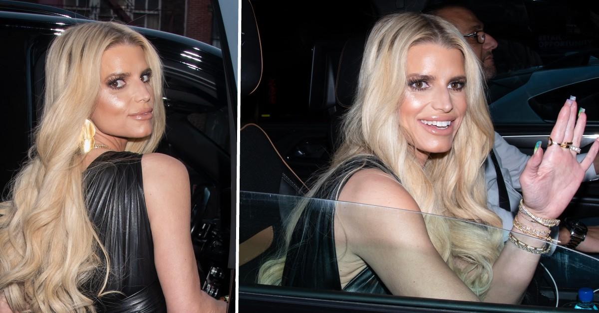 Jessica Simpson Flaunts Toned Arms In One-Shoulder Dress As Friends ...