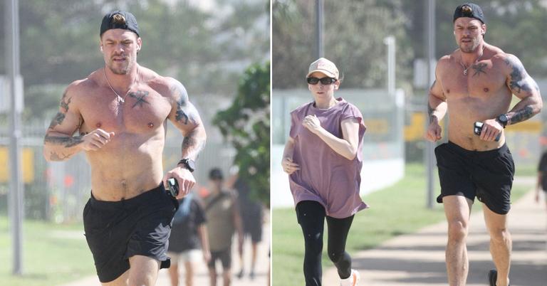 Alan Ritchson Goes Shirtless, Shows Off Muscles On Run: Photos