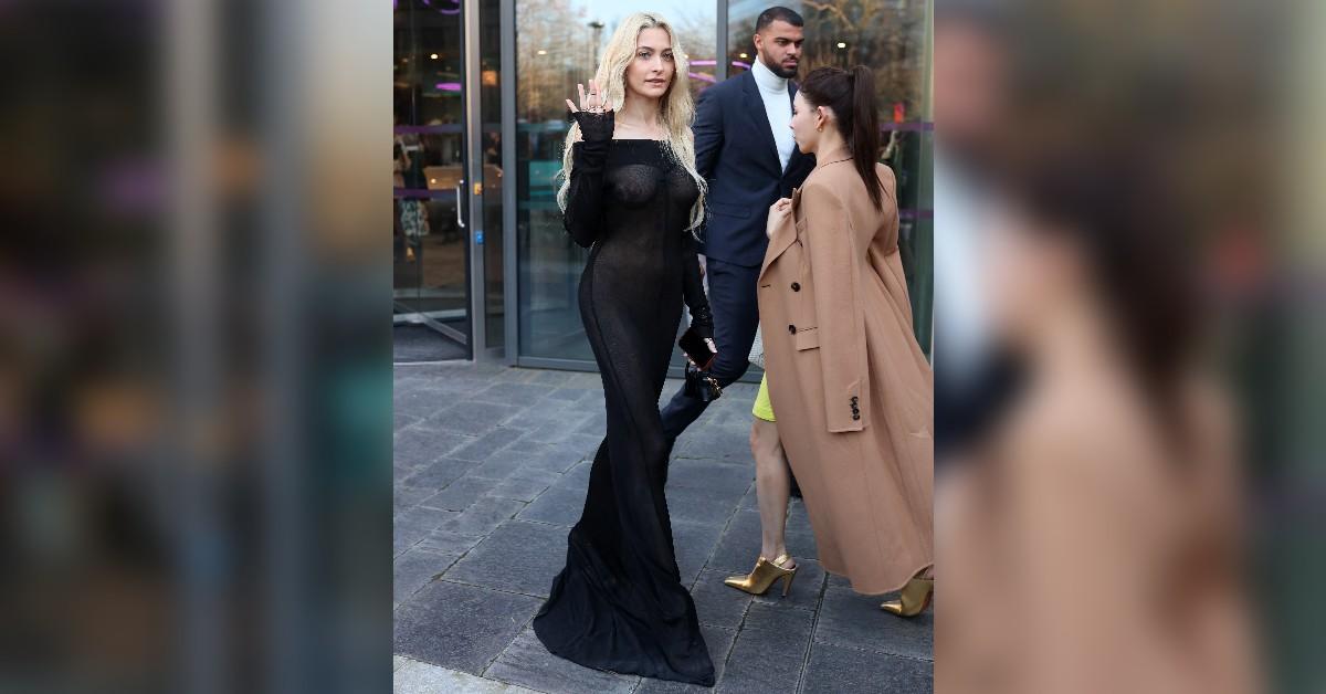 Paris Jackson Shows Off Her Chest In See-Through Dress In Paris: Photos