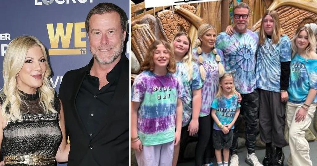 Tori Spelling Smiles With Family To Celebrate Son Beau's Birthday