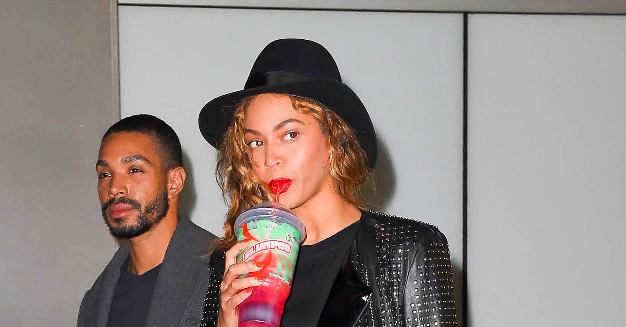 Watch Beyonce Drink A 7/11 Slurpee After New Song Leaks!