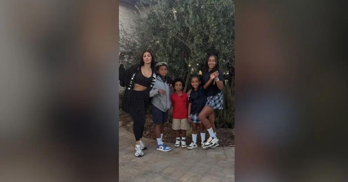 Kim Kardashian Was With Her Kids While Kanye & Bianca Attended Grammys