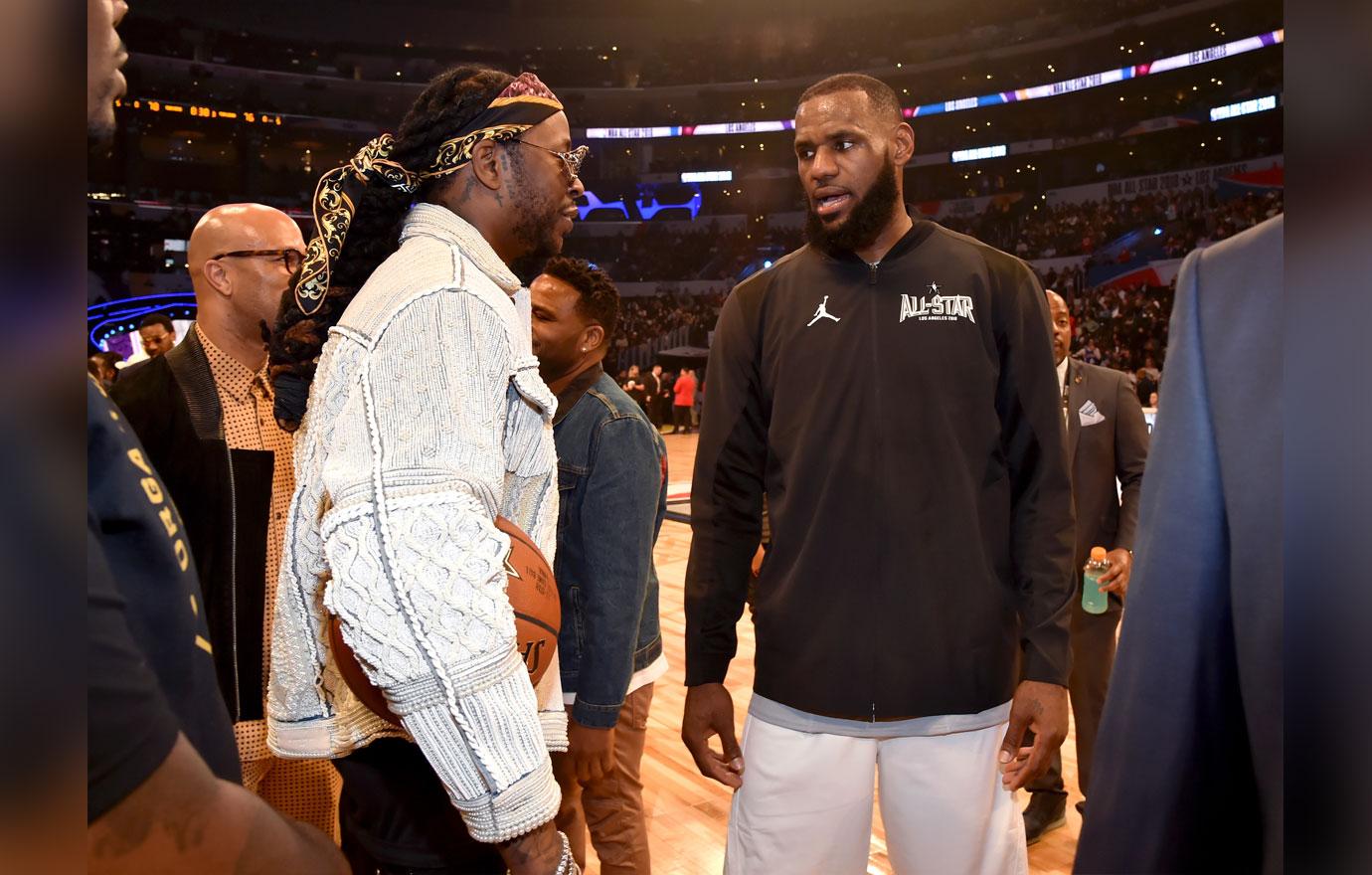 2 Chainz Gives LeBron James A Gold Necklace After His Historic Game