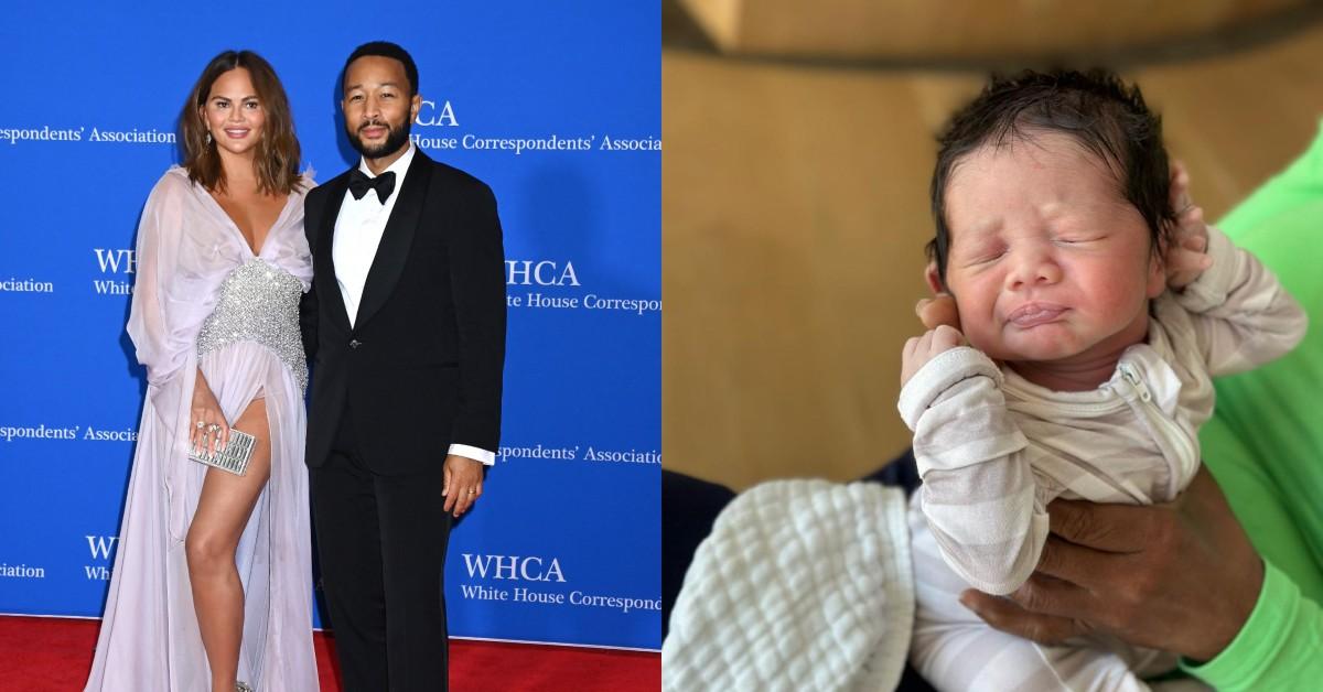 Chrissy Teigen Shares New Photos Of Newborn Baby & Her Other 3 Kids