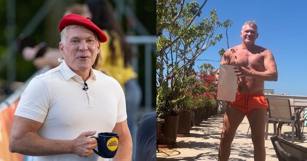 GMA's Sam Champion Flaunts Buff Body As He Leaves NYC Apartment