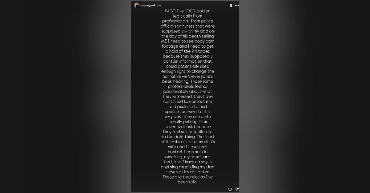 Brooke Hogan: Body Cam, 911 Footage Could Shed Light On Hulk’s Death