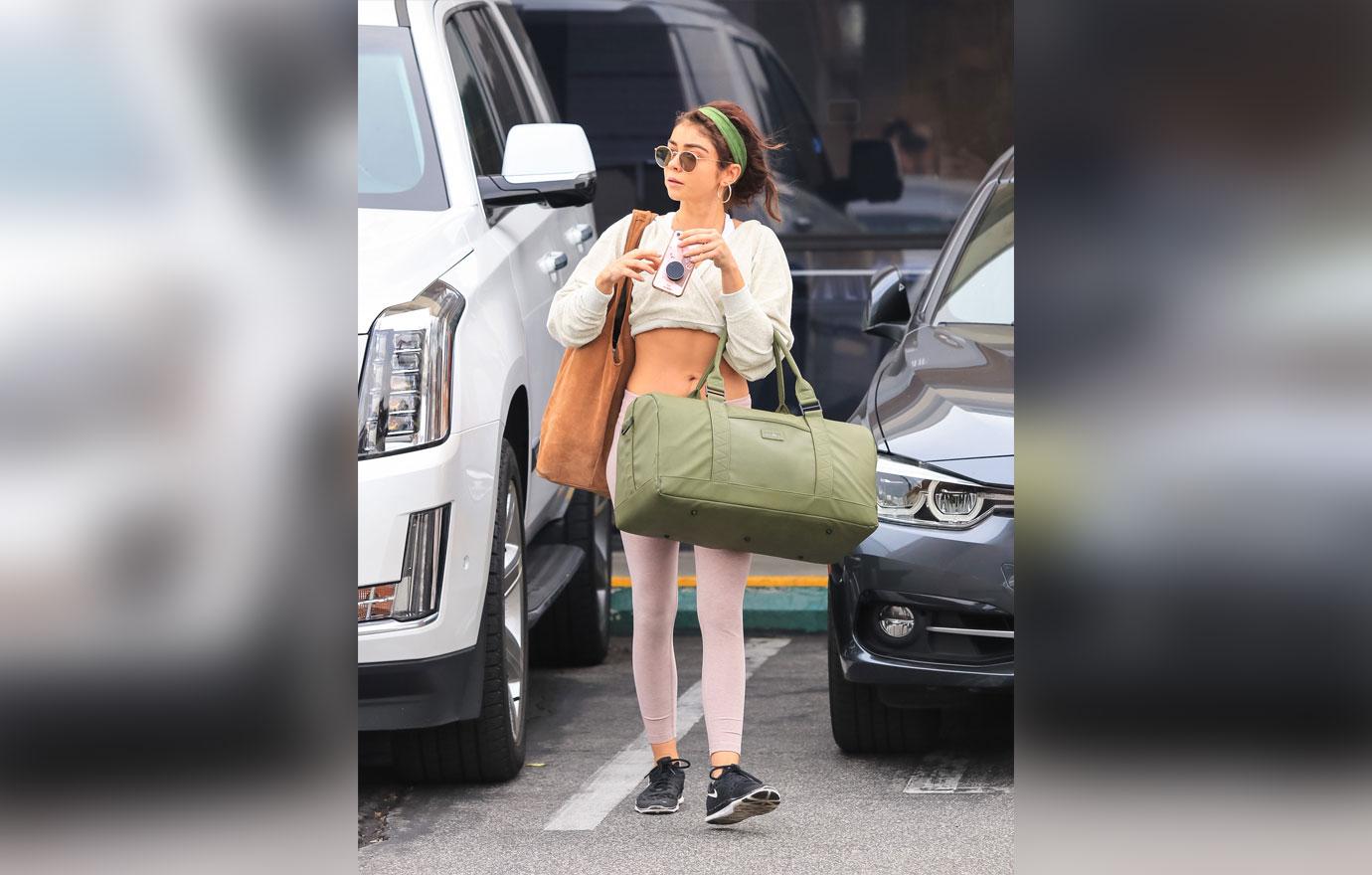 Sarah Hyland Shows Off Her Hard Earned Abs After A Long Workout In LA