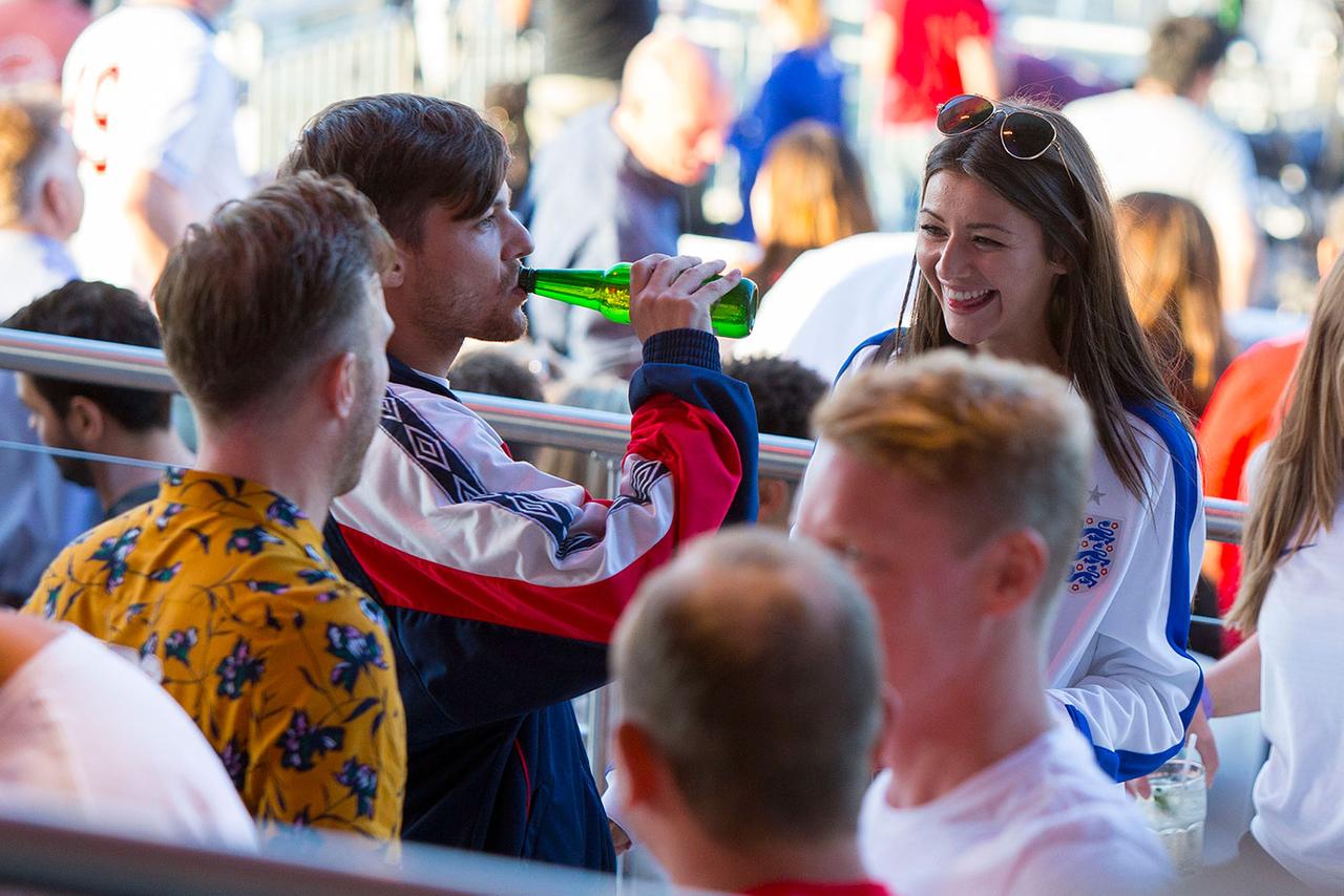 Louis Tomlinson Eleanor Calder World Cup Soccer Match Beer Party