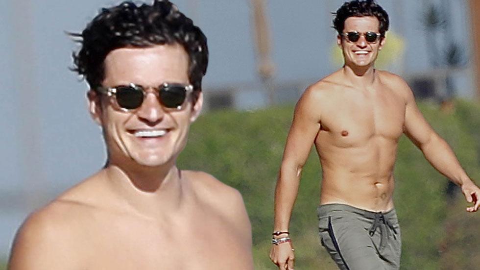 Shirtless Orlando Bloom Swims In Malibu With His Friends, Flaunts Buff ...
