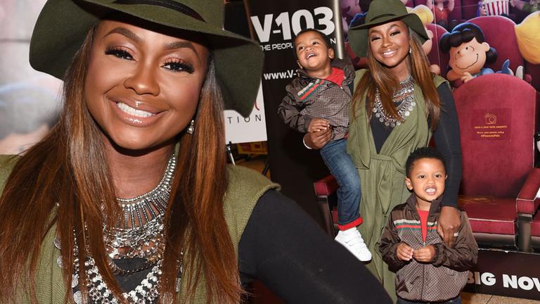 Phaedra Parks And Her Sons Ayden And Dylan Have Date At The Peanuts ...