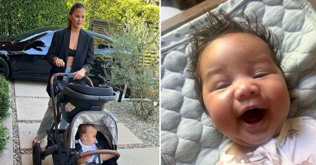 Chrissy Teigen Shares New Photos Of Babies Esti & Wren