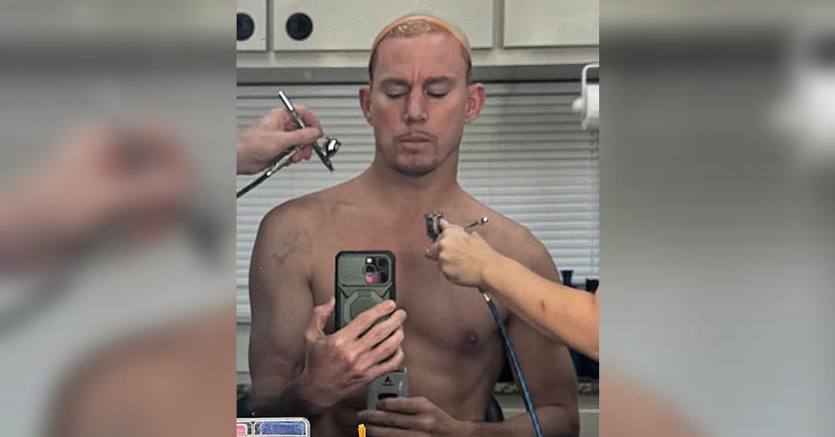 Channing Tatum Shares Shirtless Selfie Getting Tattoos Covered: Photo