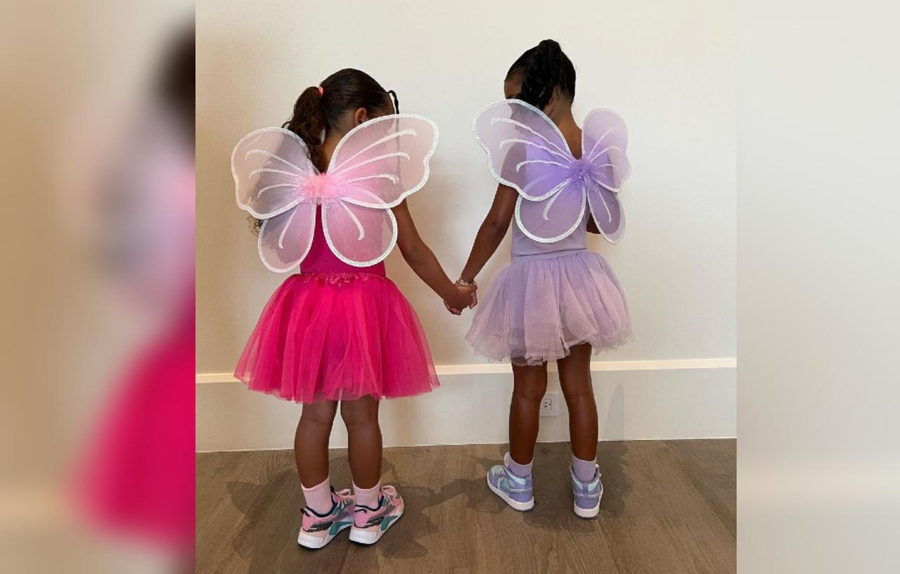 Khloe Rob Kardashians Daughters Wear Fairy Costumes Together Photos
