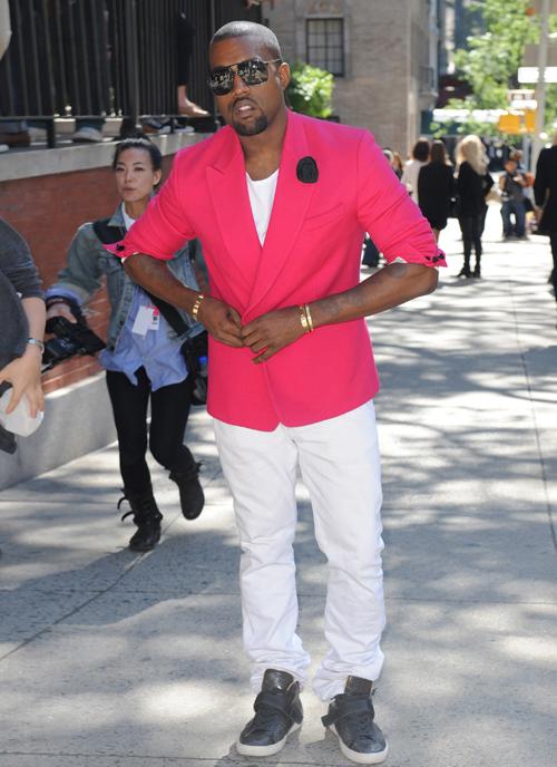 Kanye Poses in Pink at the Park Avenue Armory