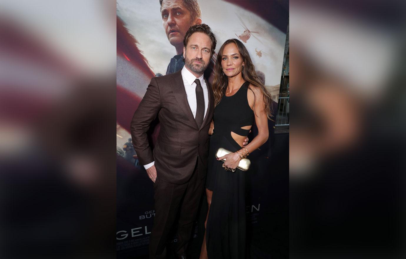 Gerard Butler & His Girlfriend Show PDA At 'Angel Has Fallen' Premiere