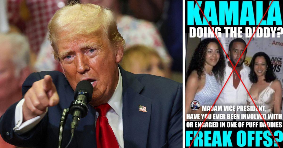 Donald Trump Shared Fake 'Freak Off' Image Of Kamala Harris With Diddy
