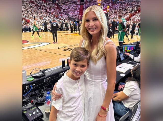 Ivanka Trump Takes Son Joseph, 9, To NBA Game In Miami: Photos