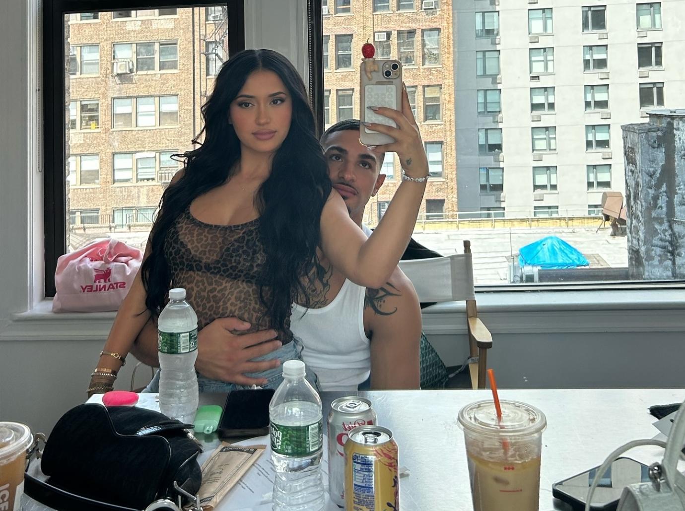 Love Island USA's Leah Kateb & Miguel Harichi Get Cozy In NYC: Photos