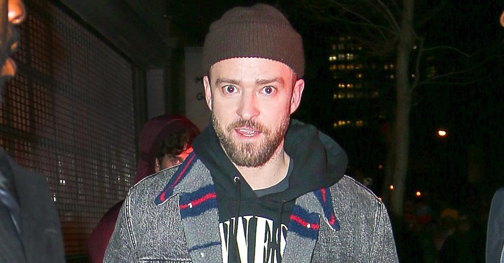 Justin Timberlake Covers His Bulge After Wardrobe Malfunction: Watch