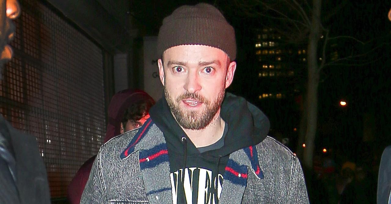 Justin Timberlake Covers His Bulge After Wardrobe Malfunction: Watch