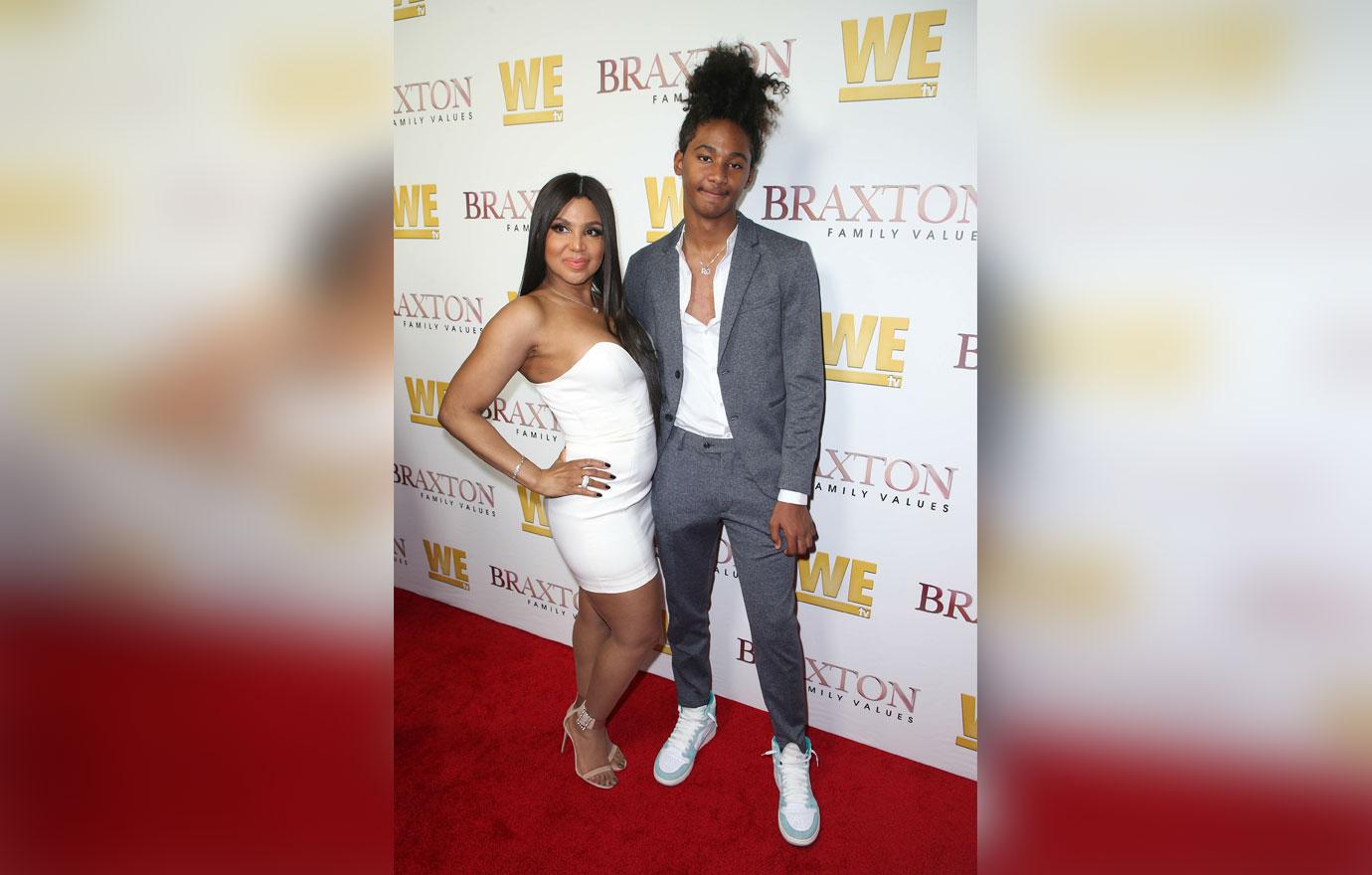 Toni Braxton Showers Her Son With Kisses On The Red Carpet