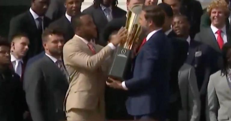 'Loser' J.D. Vance Bashed For Dropping Ohio State's Championship Trophy