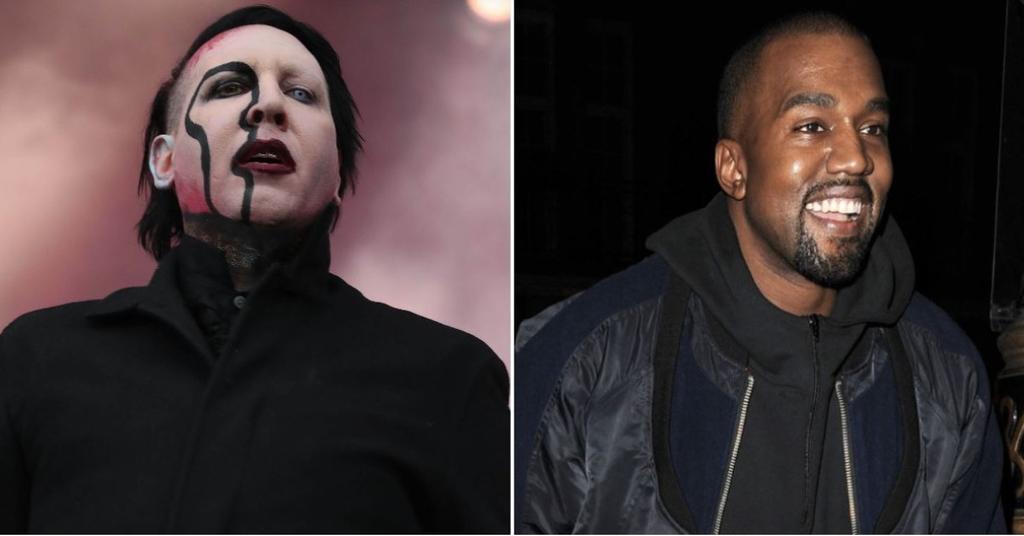 Kanye West Prays With Marilyn Manson At Sunday Service