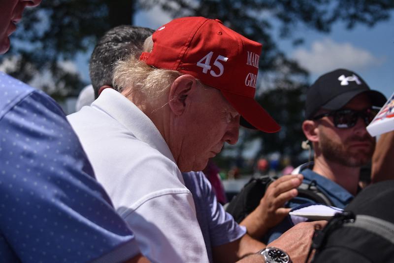 'Tired' Donald Trump Accused Of 'Hiding' His 'Bum Leg' At Golf Event